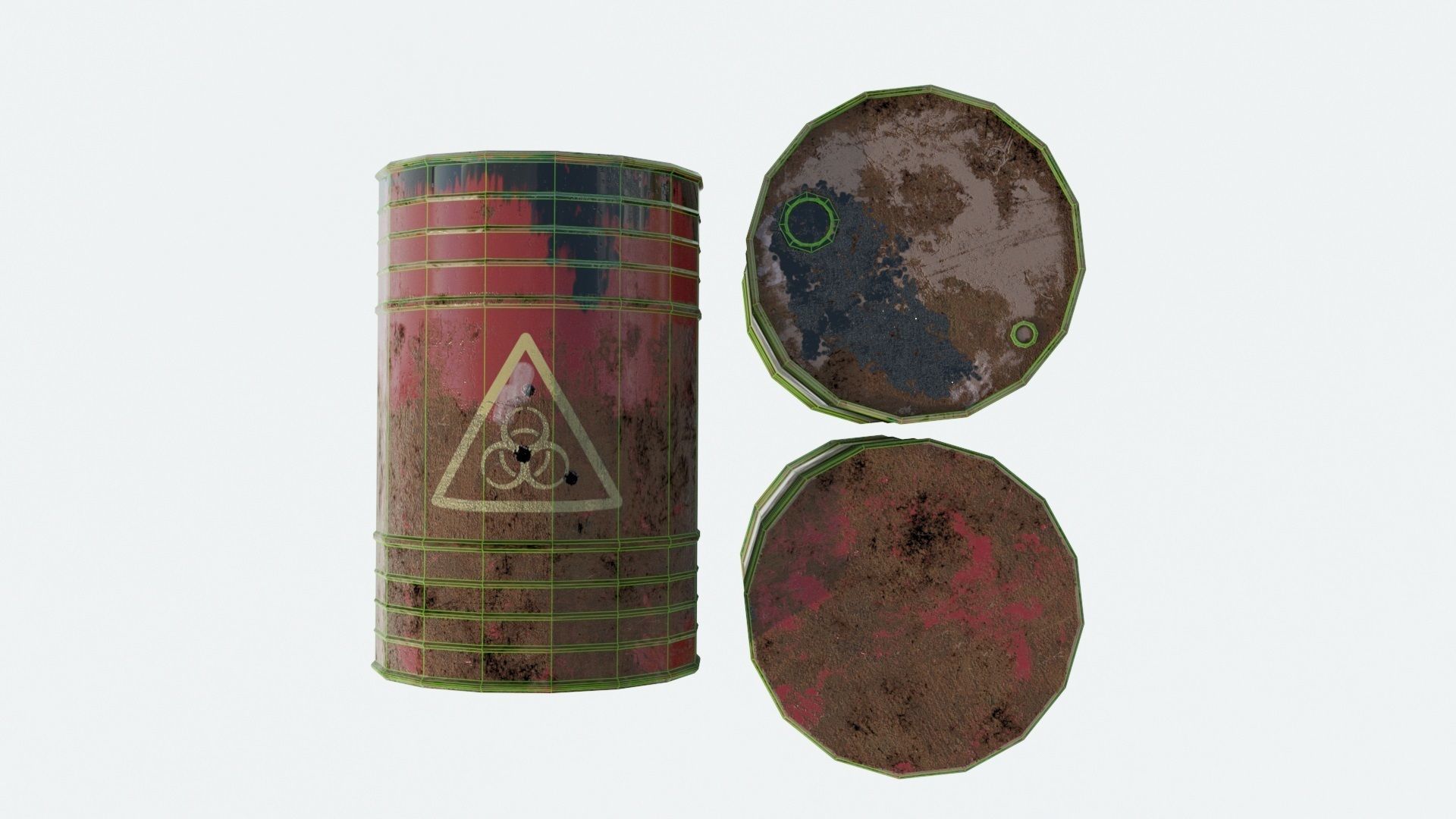 3D model Toxic Barrel Low Poly 3D Model VR / AR / low-poly | CGTrader