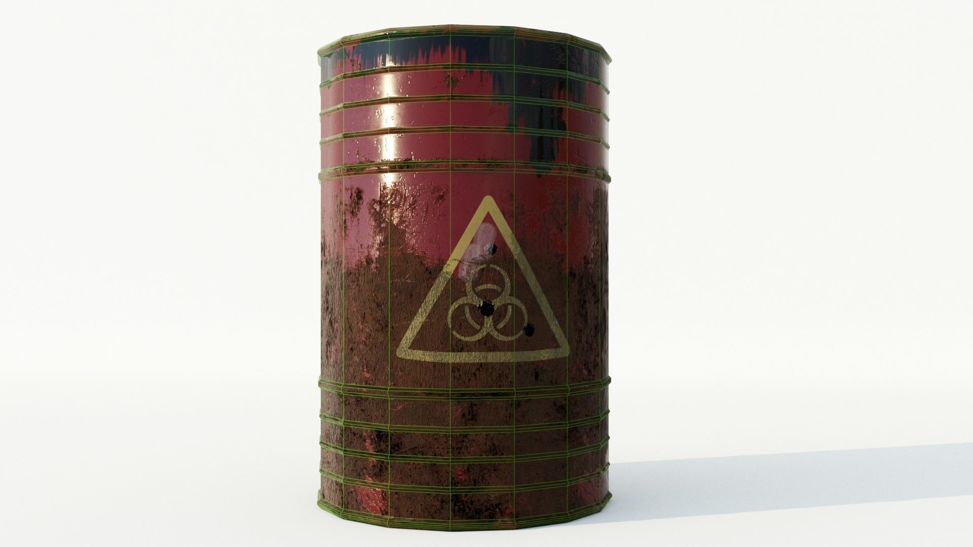3D model Toxic Barrel Low Poly 3D Model VR / AR / low-poly | CGTrader