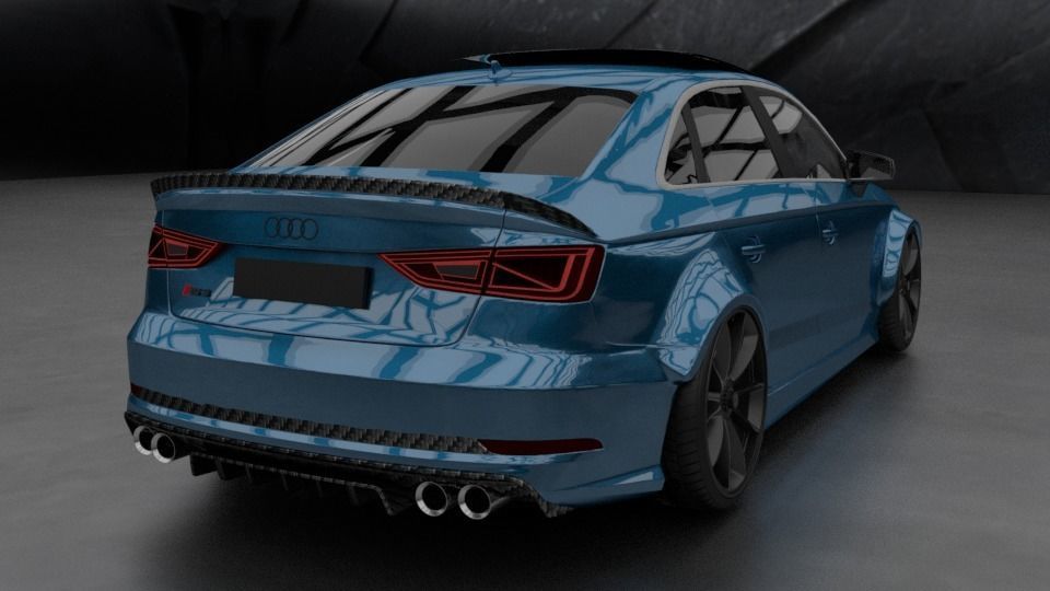 Audi RS3 2018 wide-body by Kaiser Design 3D model | CGTrader