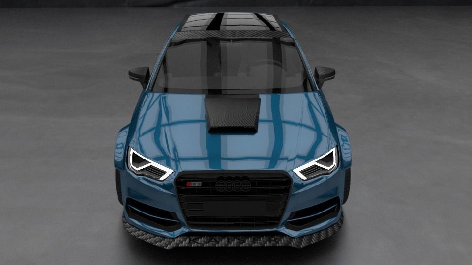 Audi RS3 2018 wide-body by Kaiser Design 3D model | CGTrader