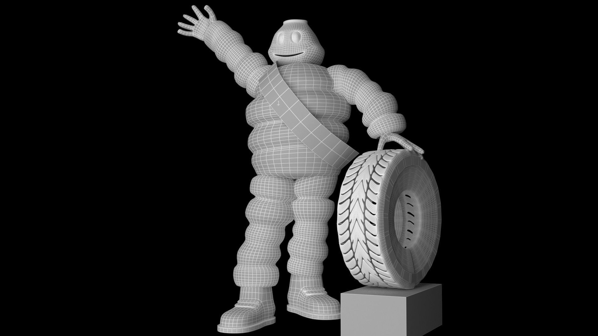 MichelinCharacter michelin tire free 3D model | CGTrader