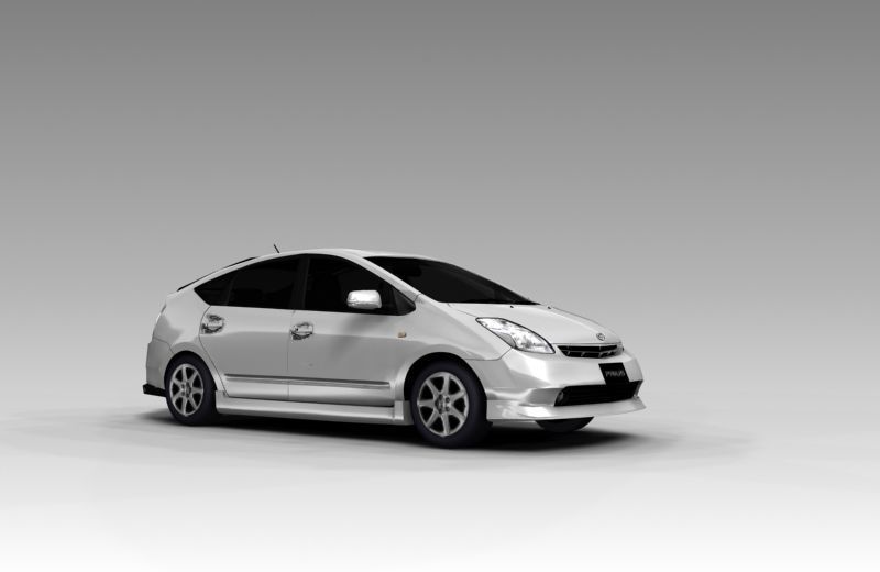 Toyota prius car model full option and material for all scene 3D model ...