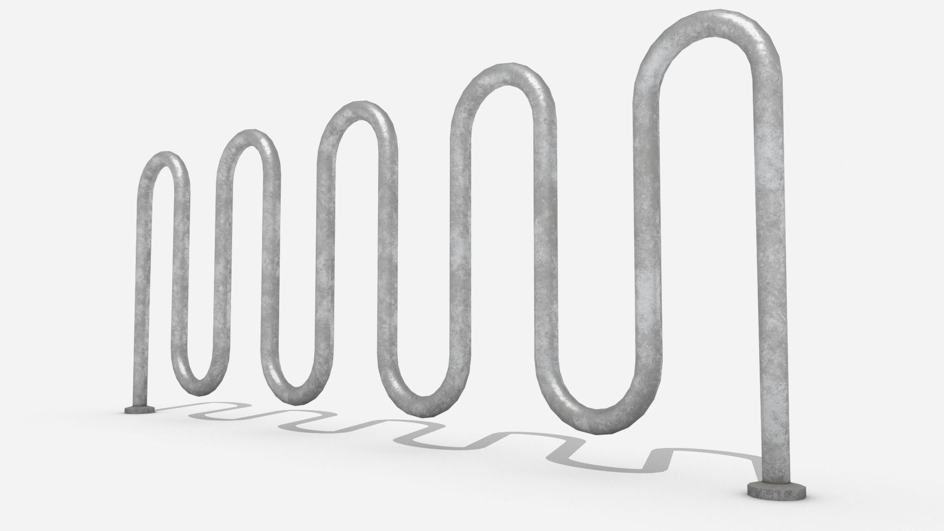 3D model Street Assets - Wave Bike Rack VR / AR / low-poly | CGTrader