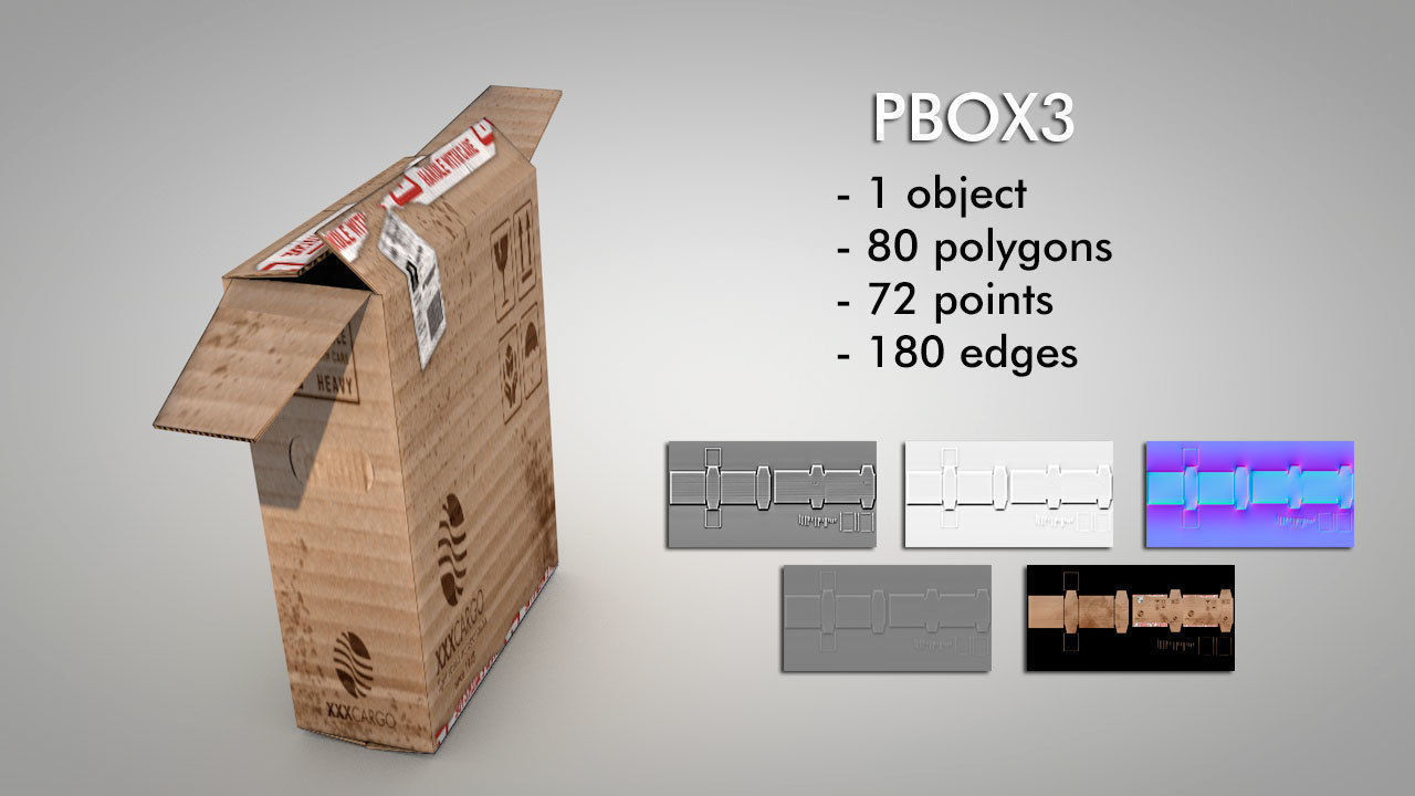 3D model Game Ready Cardboard Boxes VR / AR / low-poly rigged | CGTrader