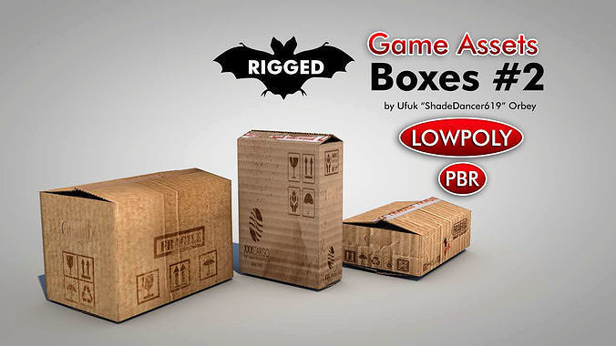 3D model Game Ready Cardboard Boxes VR / AR / low-poly rigged | CGTrader