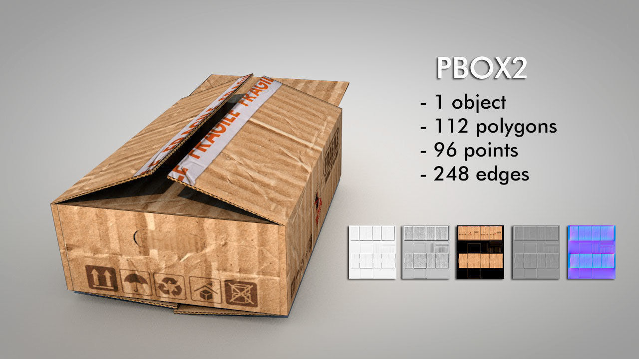 3D model Game Ready Cardboard Boxes VR / AR / low-poly rigged | CGTrader