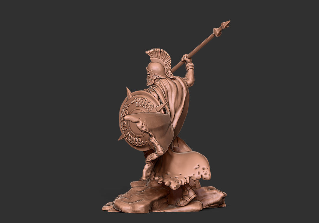 greek hoplite - phobos - 35mm scale 3D model 3D printable | CGTrader