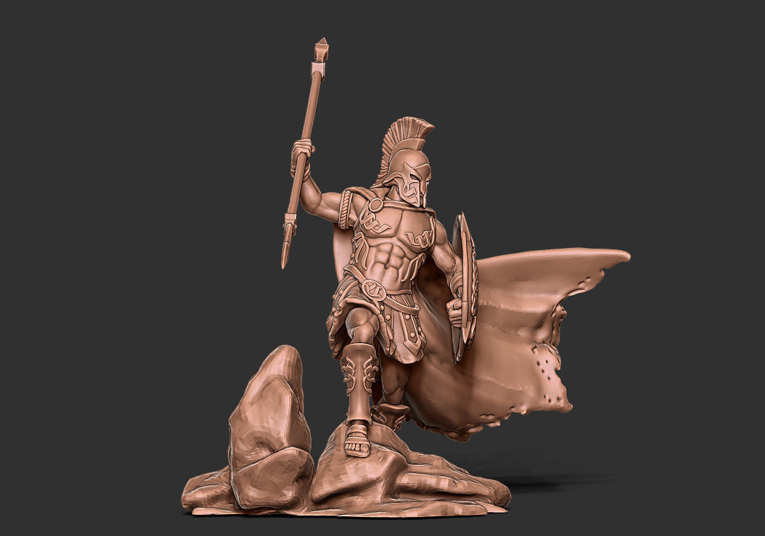 greek hoplite - phobos - 35mm scale 3D model 3D printable | CGTrader