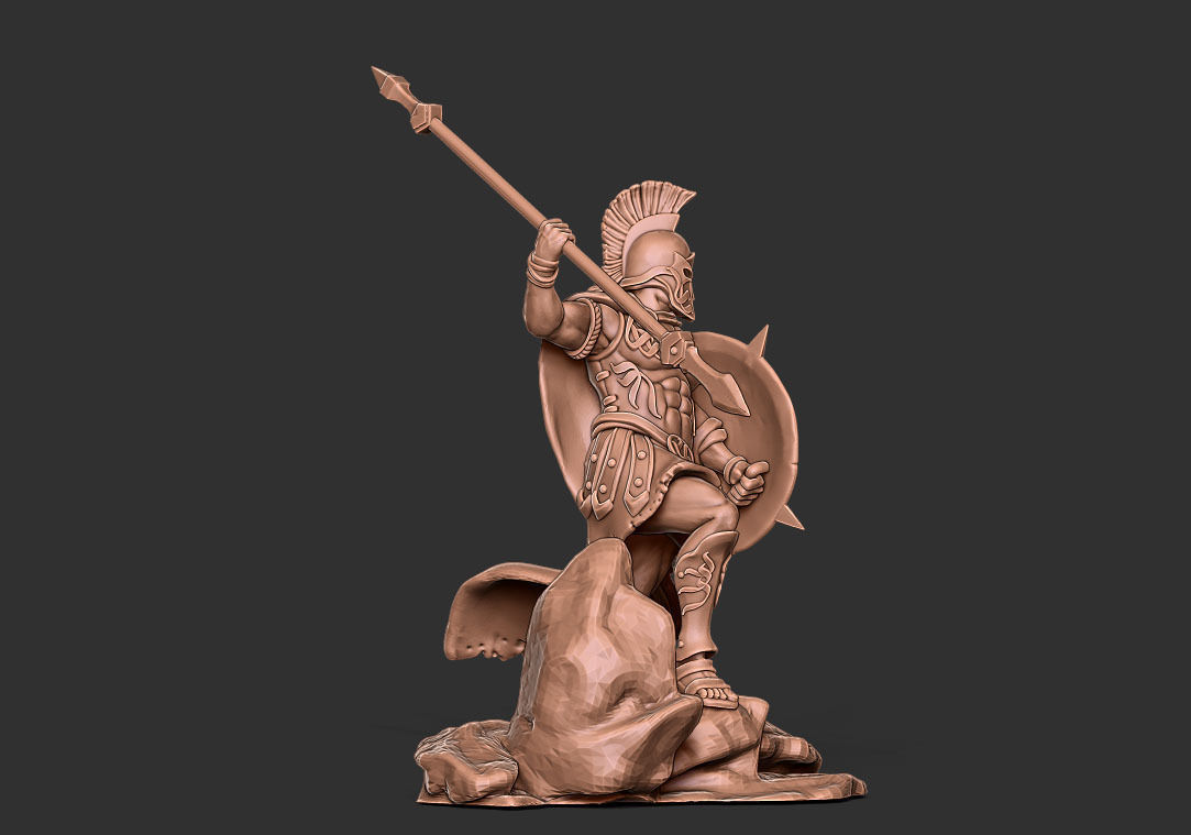 greek hoplite - phobos - 35mm scale 3D model 3D printable | CGTrader