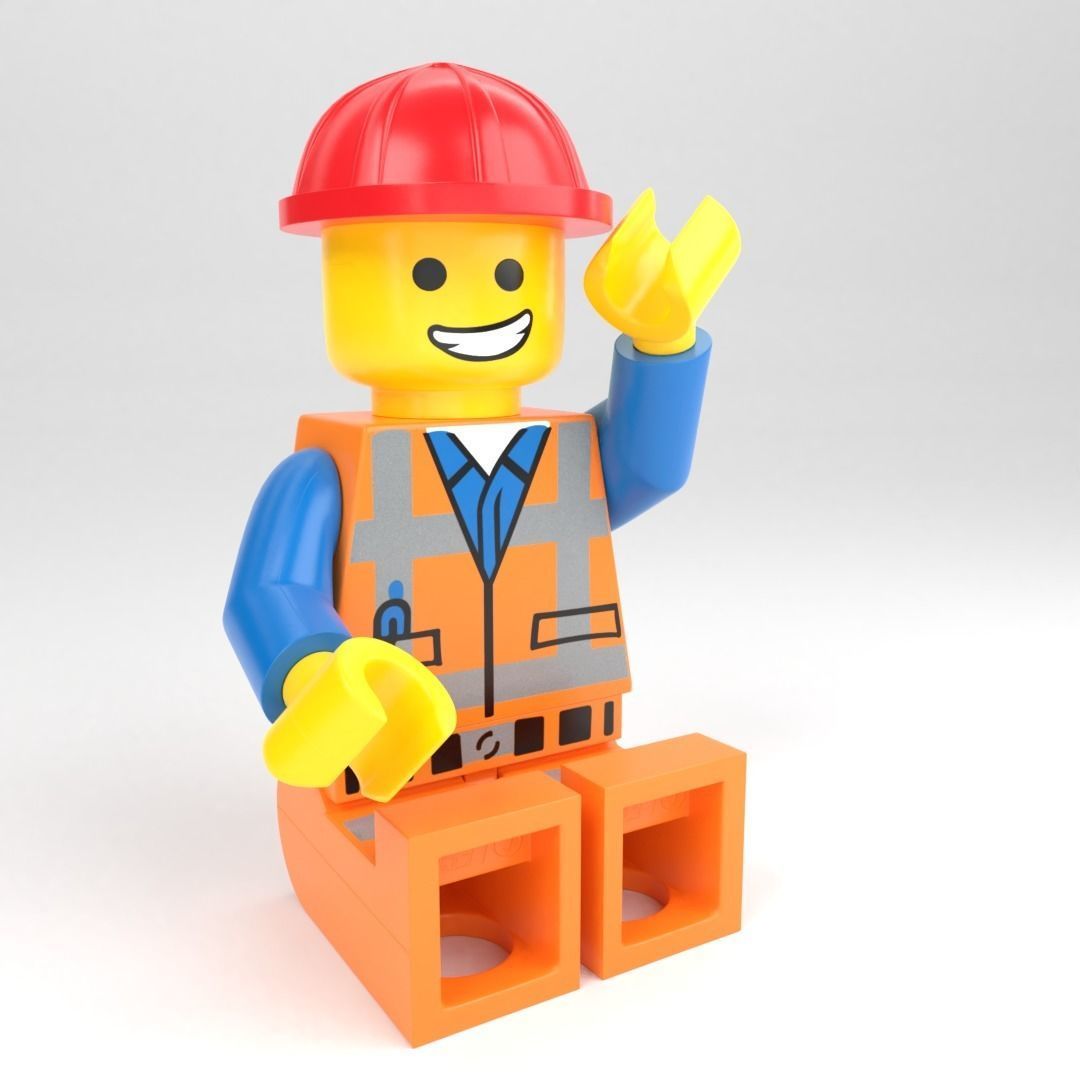 LEGO minifigure - Construction worker 3D model | CGTrader
