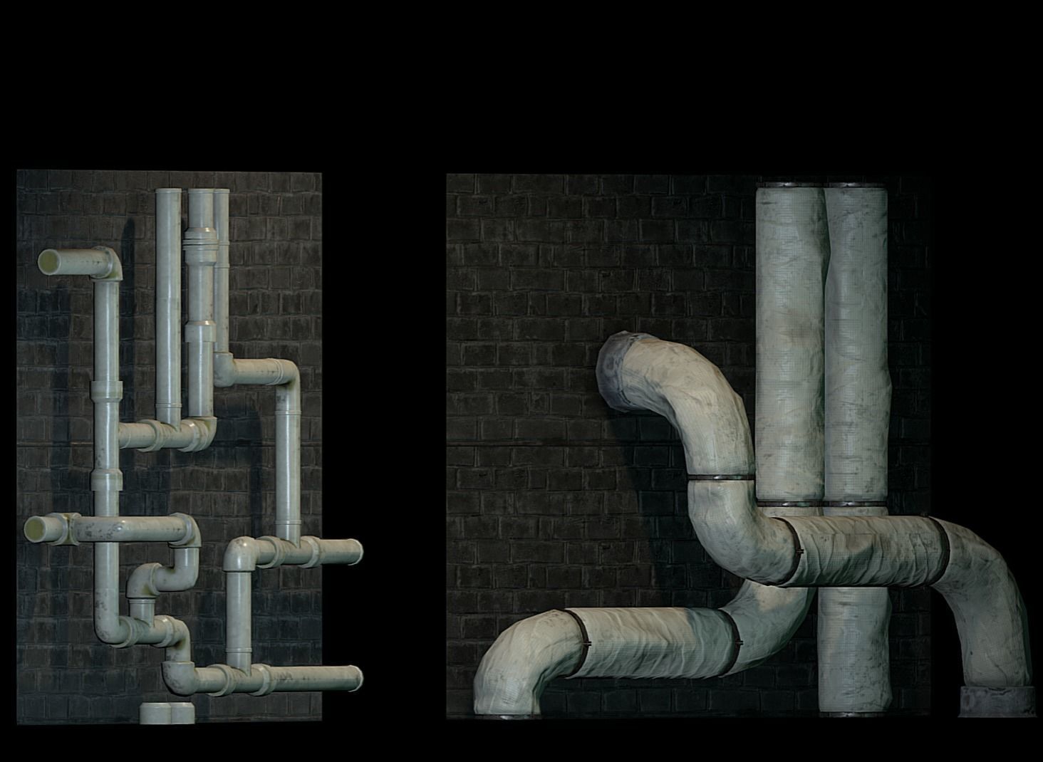 3D model Pipes Set 01 VR / AR / low-poly | CGTrader