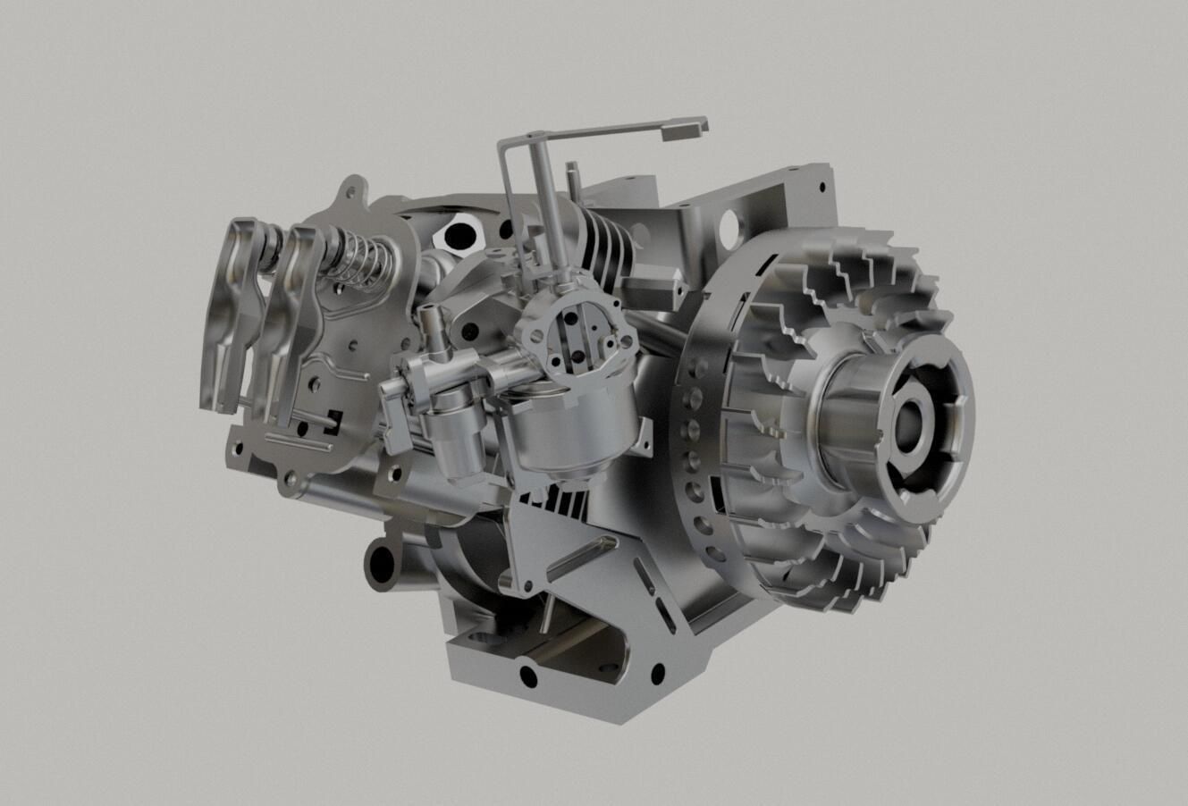 Four-stroke engine 3D model | CGTrader