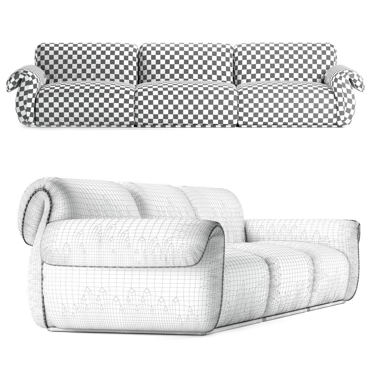 Natuzzi Icon Sofa 3D model | CGTrader