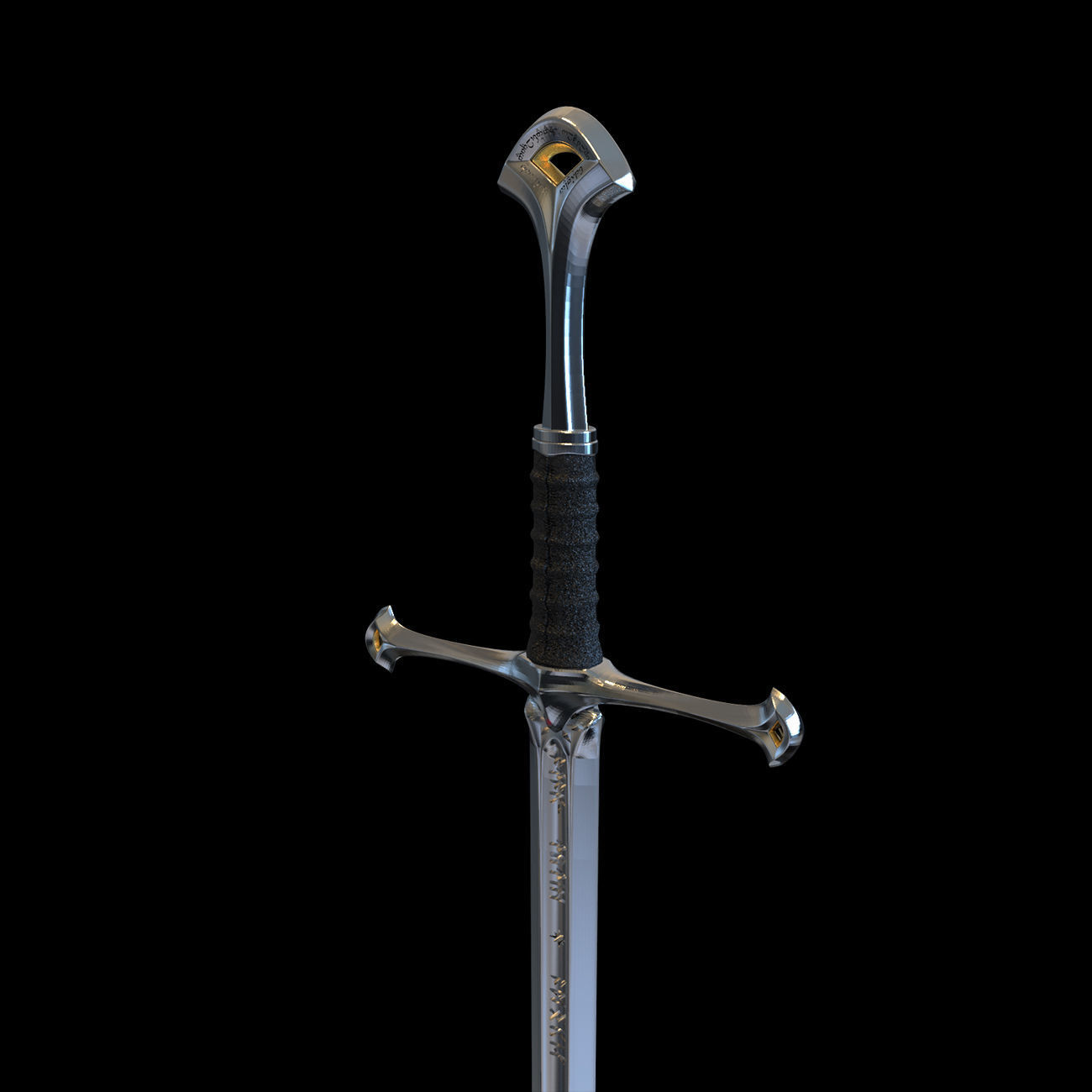 ARAGORN SWORD ANDURIL - LORD OF THE RINGS 3D model 3D printable | CGTrader