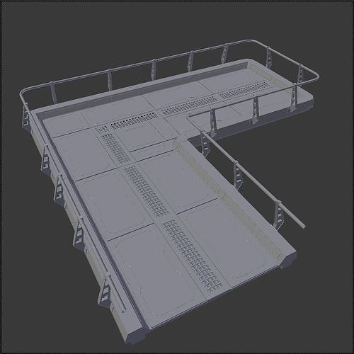 Floor panel kit in the Sci Fi style 3D model | CGTrader