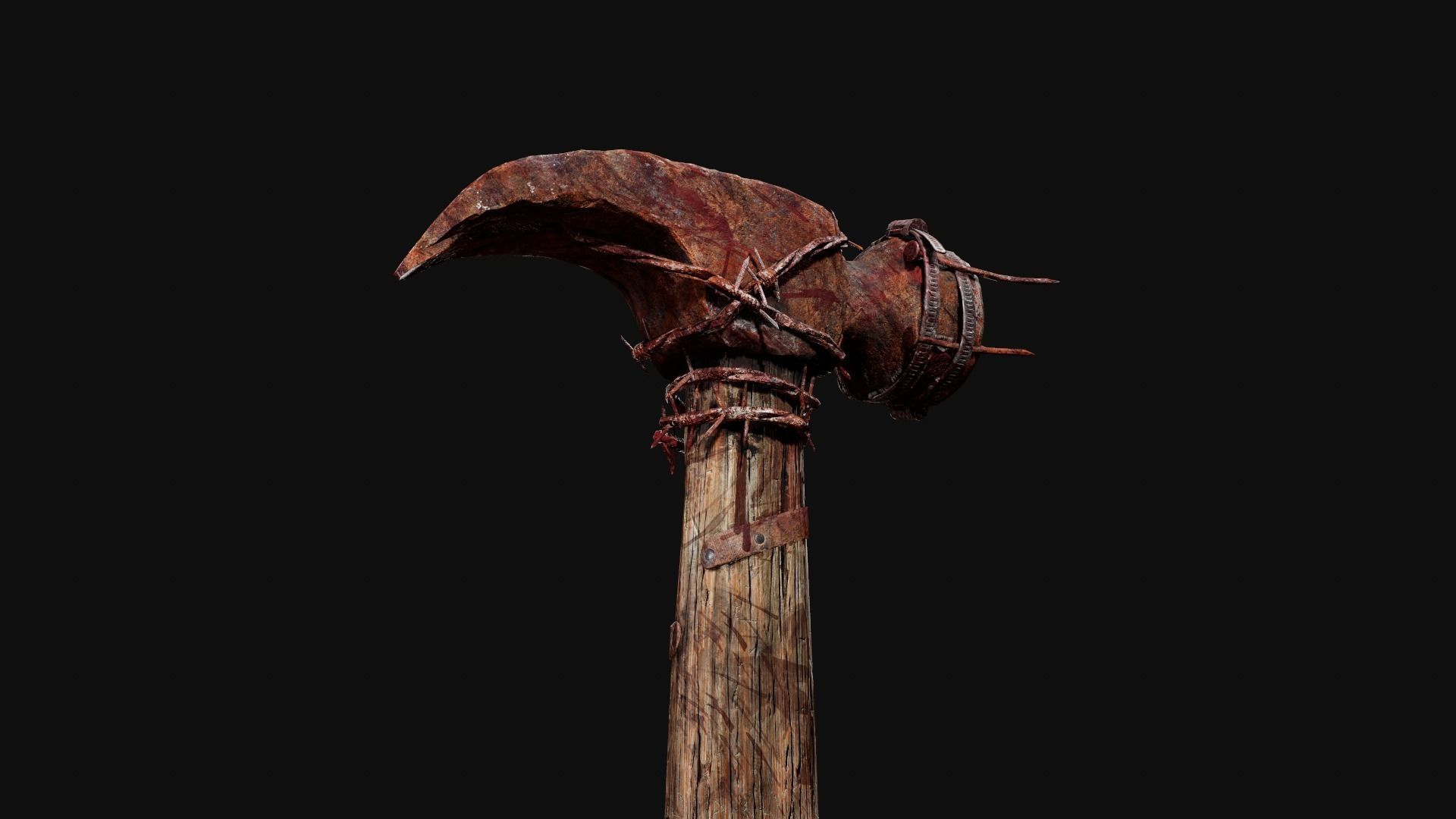 3D model PAM - Post Apocalyptic Hammer - PBR Game Ready VR / AR / low ...