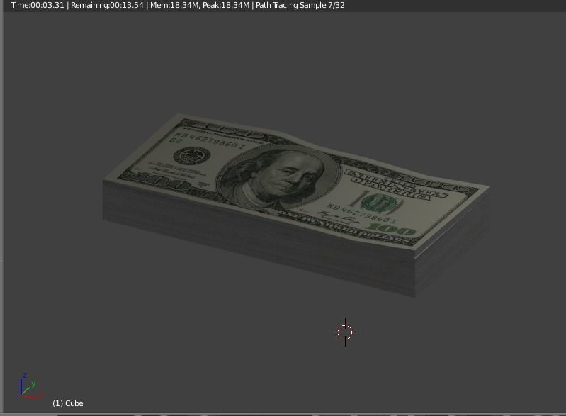 3D model Low Poly 100 USD Money Stack 3 TYPES Rack VR / AR / low-poly ...