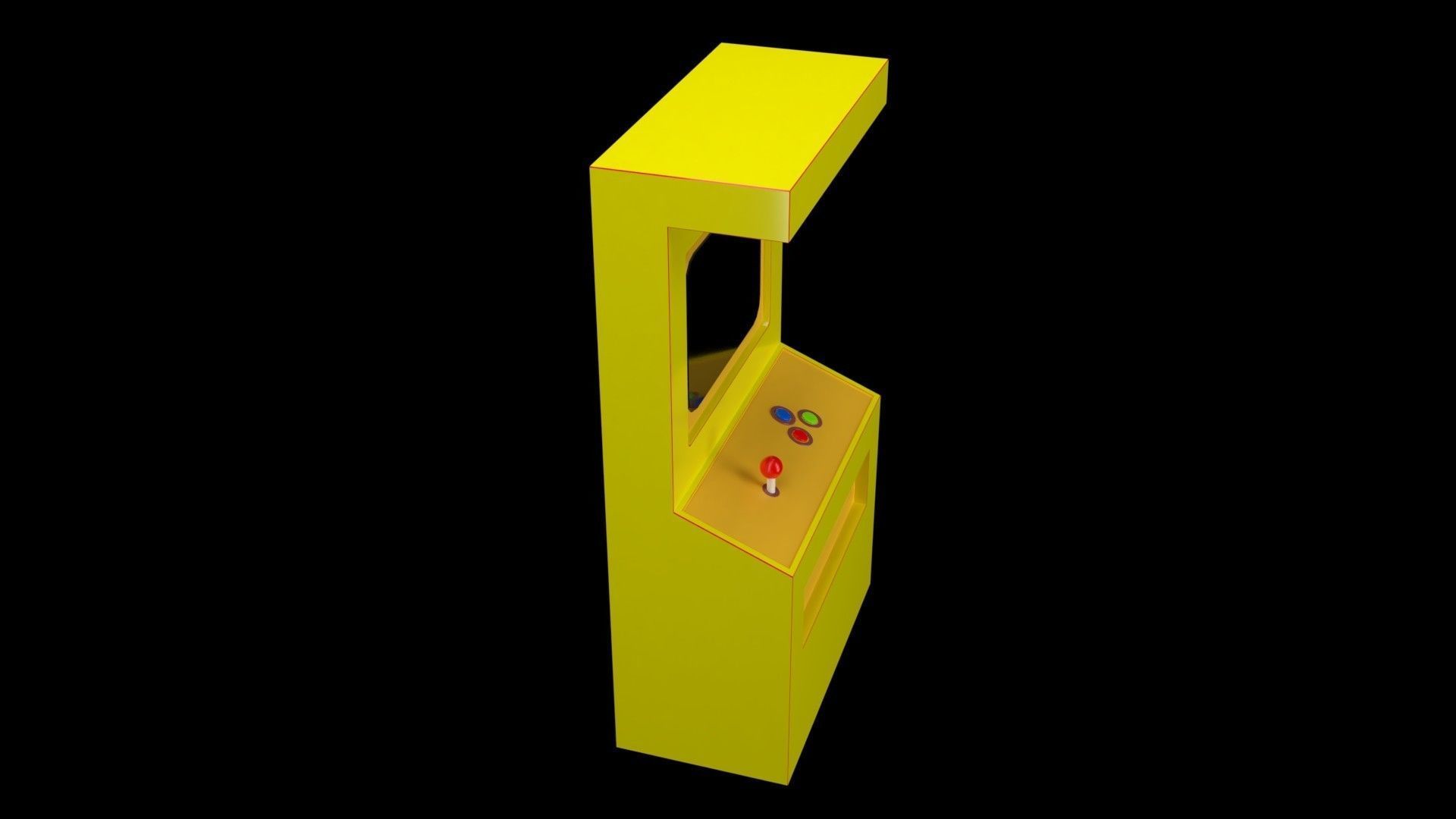 Low poly Retro arcade machine 3D model | CGTrader