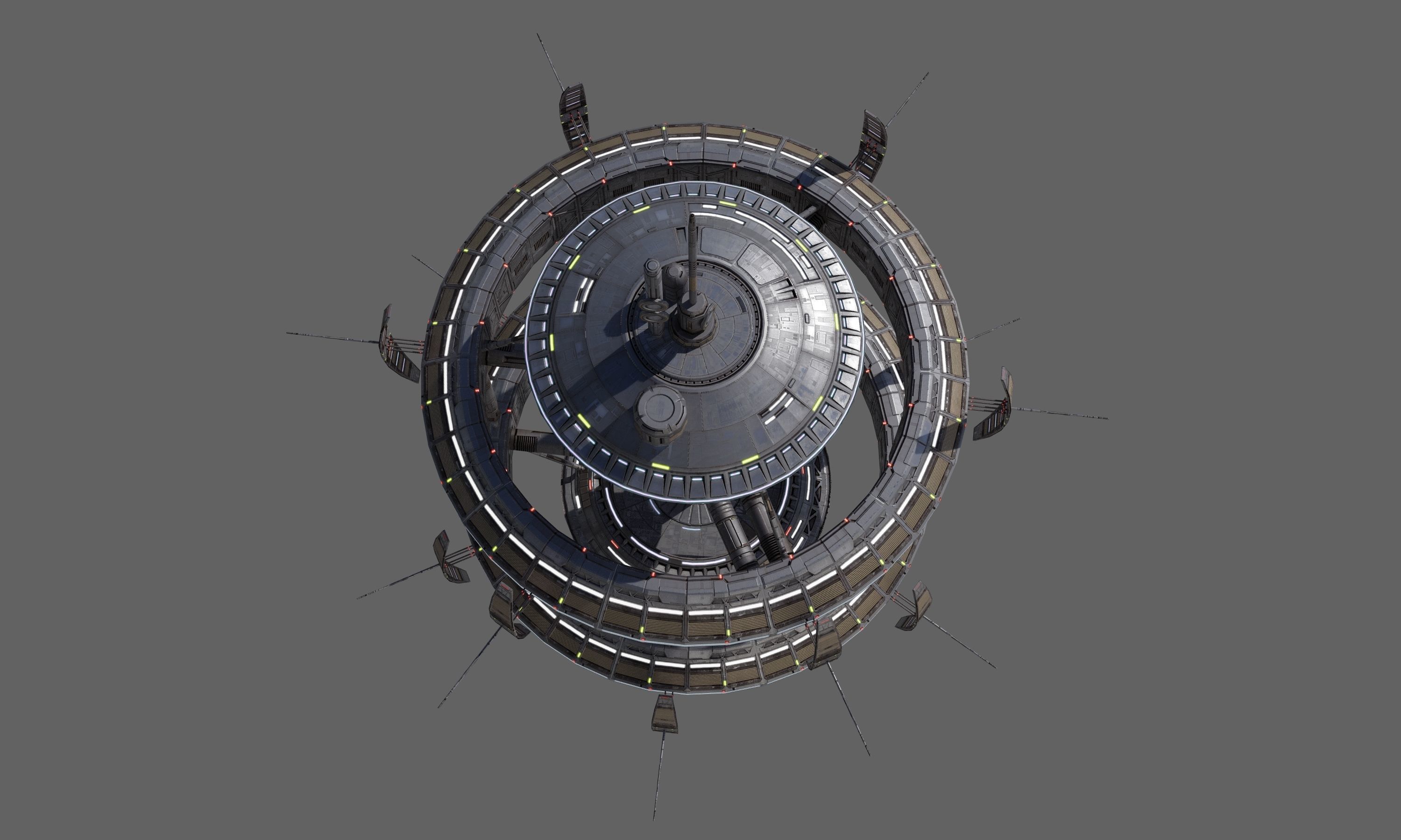 3D model Space Station Low Poly 5 VR / AR / low-poly | CGTrader