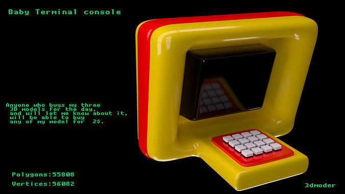 Baby Terminal console 3D model | CGTrader