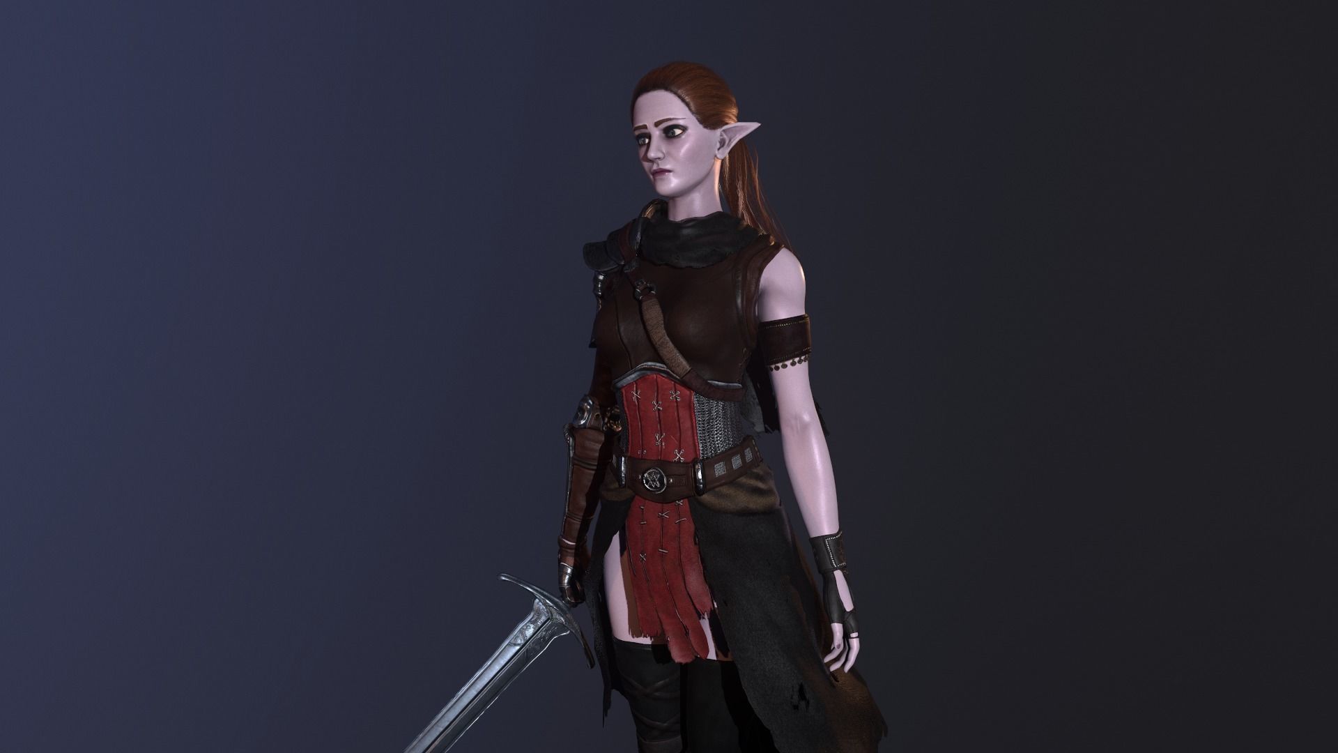 3D model Female elf character - animated VR / AR / low-poly | CGTrader