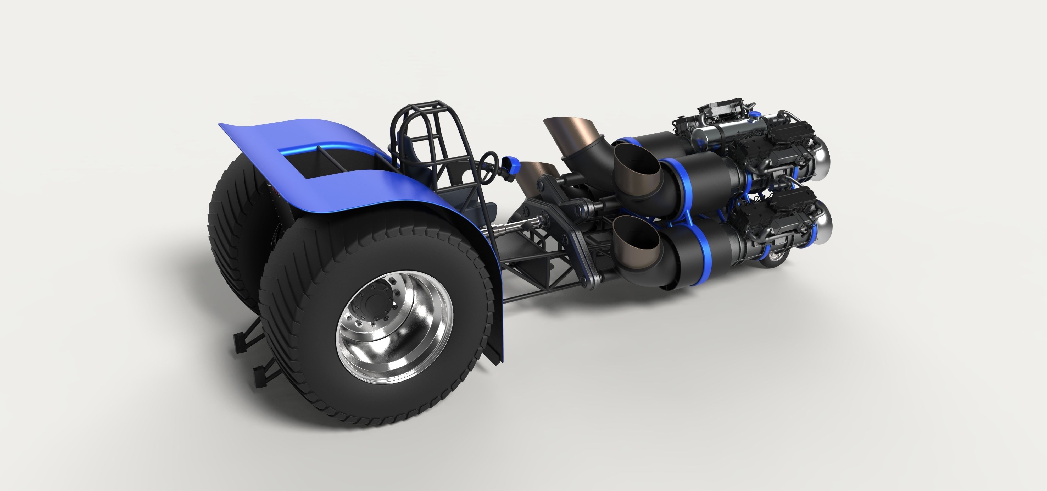 Jet pulling tractor 2 3D model | CGTrader