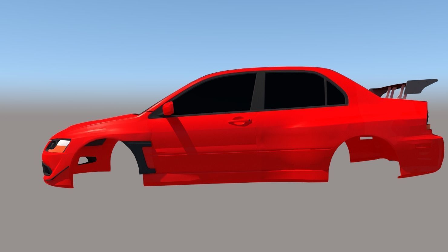 Mitsubishi Evo8 GT 3D model 3D printable | CGTrader