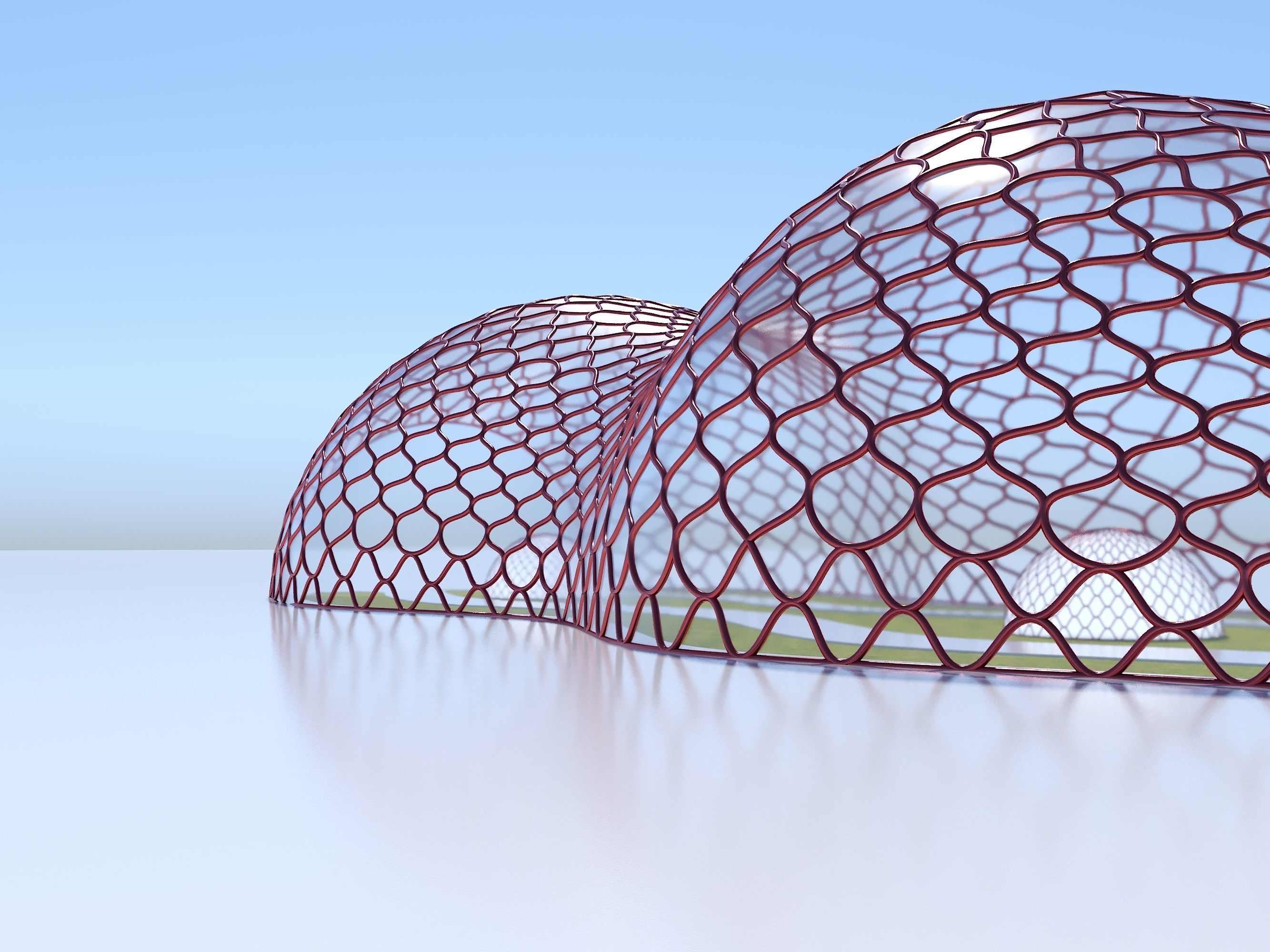 Park decorative glass tunnel 3D model | CGTrader