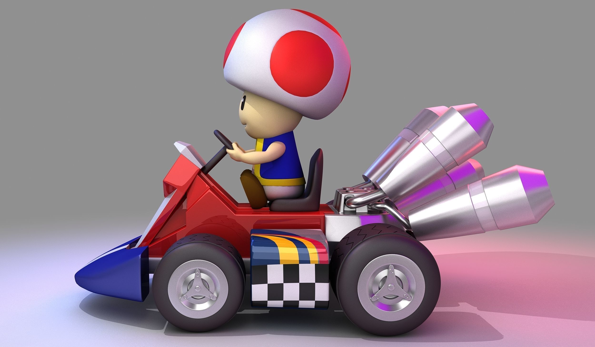 3D model Toad from Mario Kart - Nintendo 3D model VR / AR / low-poly ...