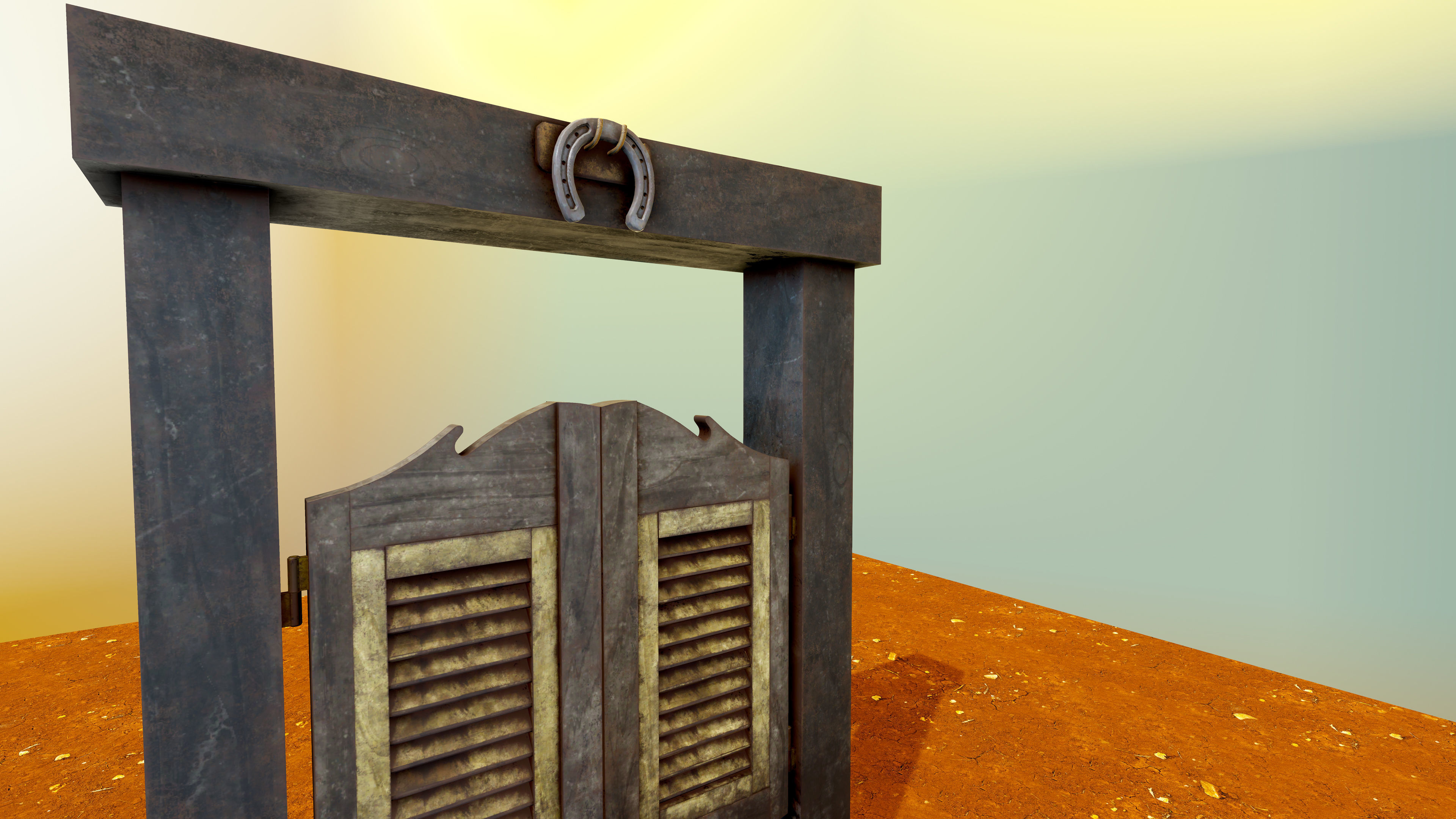 3D model Saloon Door VR / AR / low-poly rigged animated | CGTrader