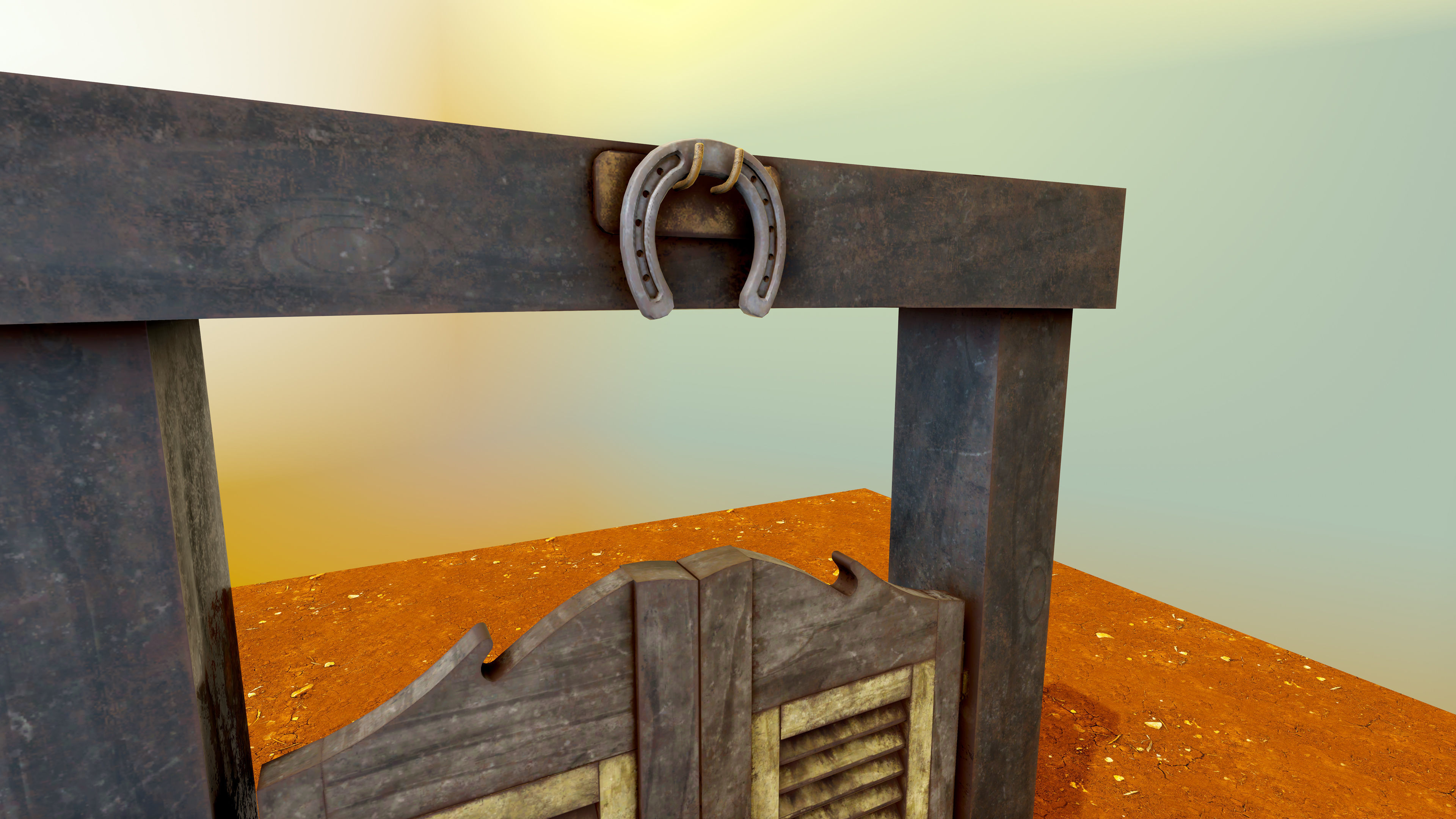 3D model Saloon Door VR / AR / low-poly rigged animated | CGTrader