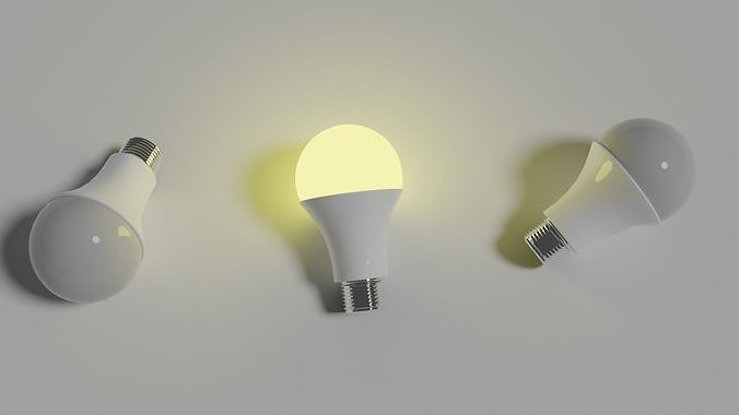 3D model Semi-Realistic PBR Light Bulb VR / AR / low-poly | CGTrader