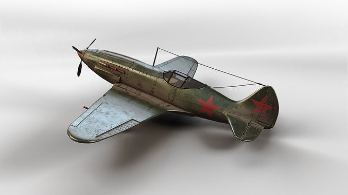 3D model MiG-3 soviet fighter plane VR / AR / low-poly | CGTrader