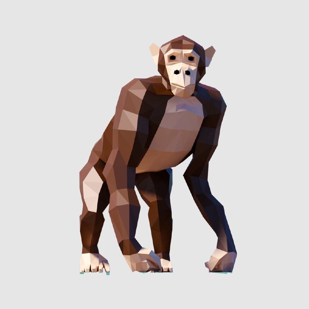 Chimpanzee 3D asset game-ready | CGTrader