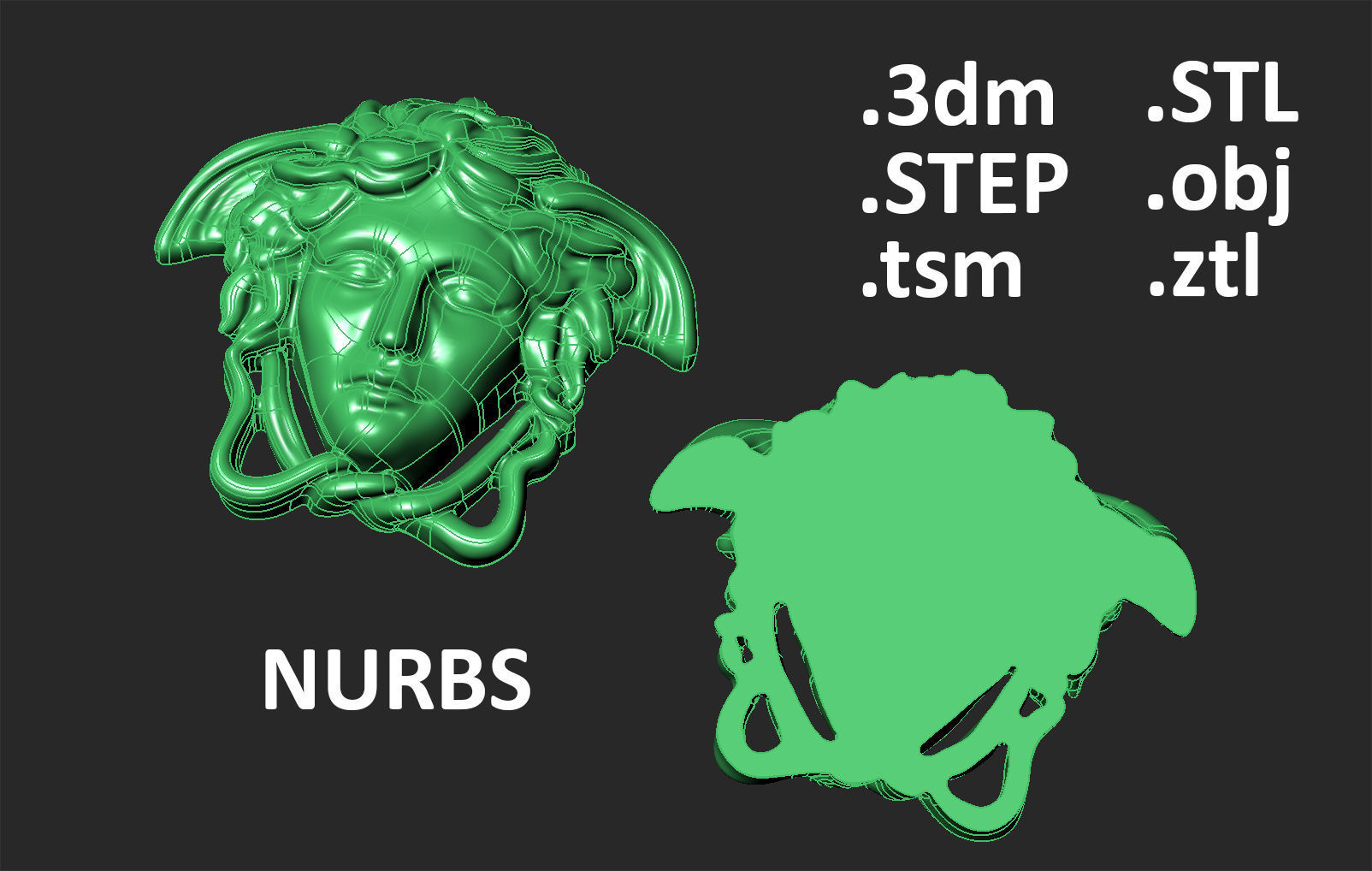 Medusa head Pack 3D model 3D printable | CGTrader