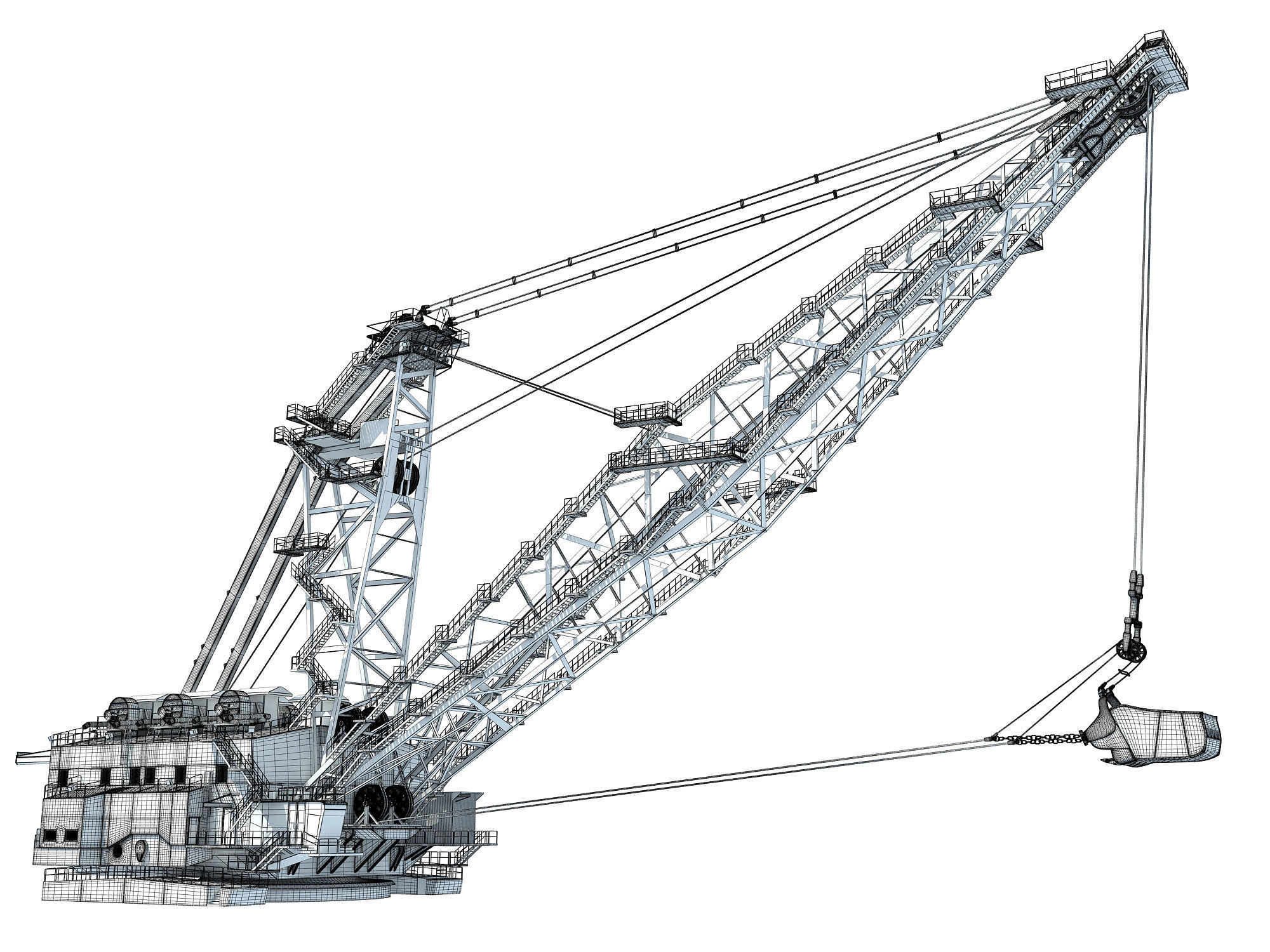 Dragline 3D model | CGTrader