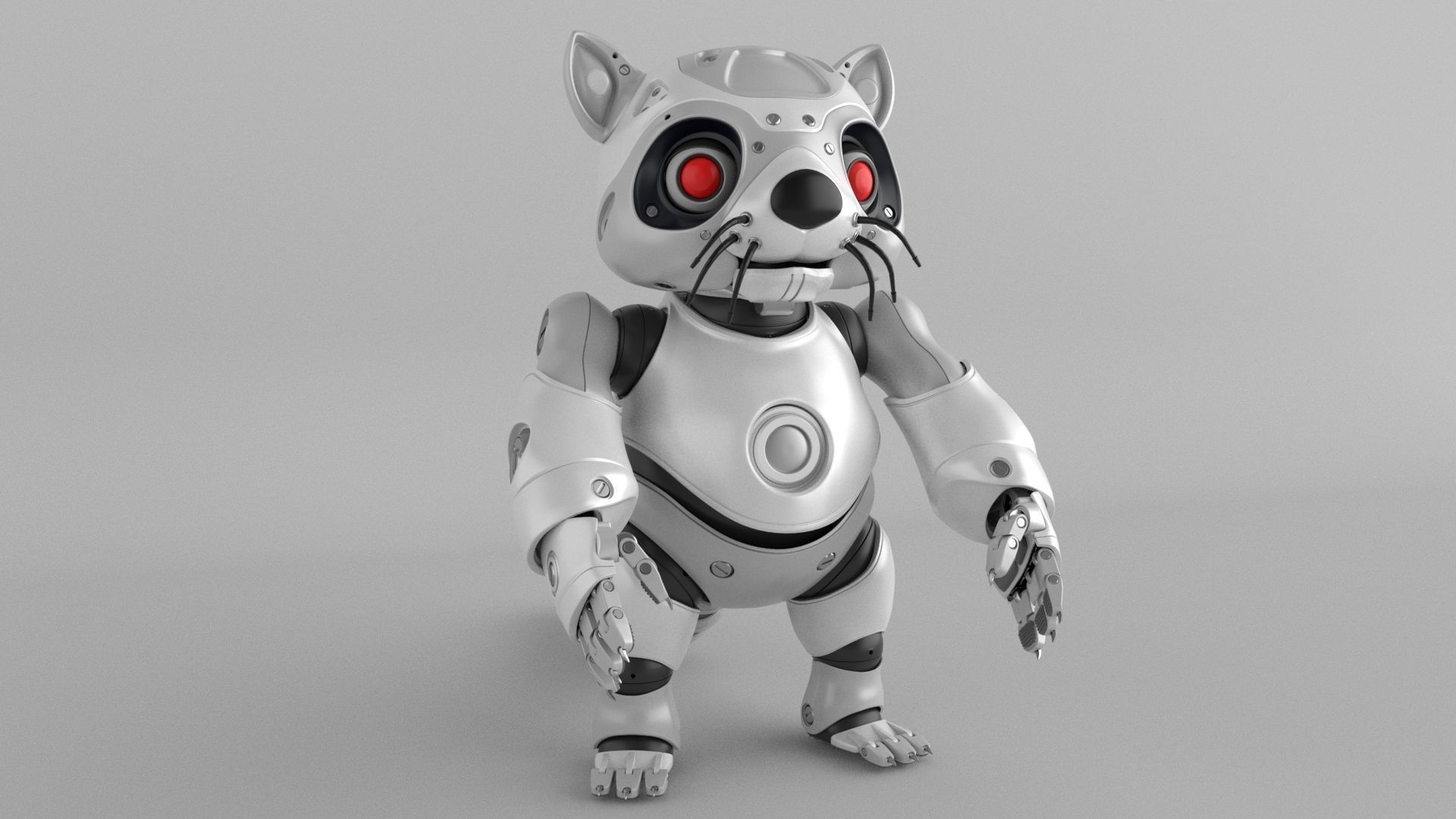 robot racoon 3D model | CGTrader