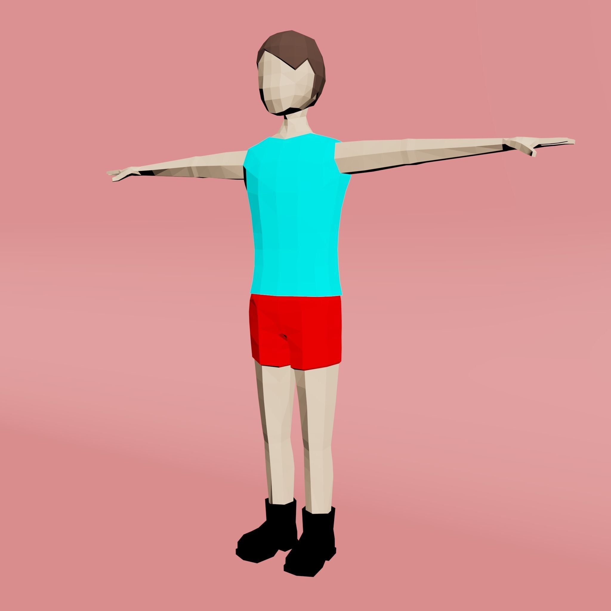Nathaniel - Low poly boy character free VR / AR / low-poly 3D model ...