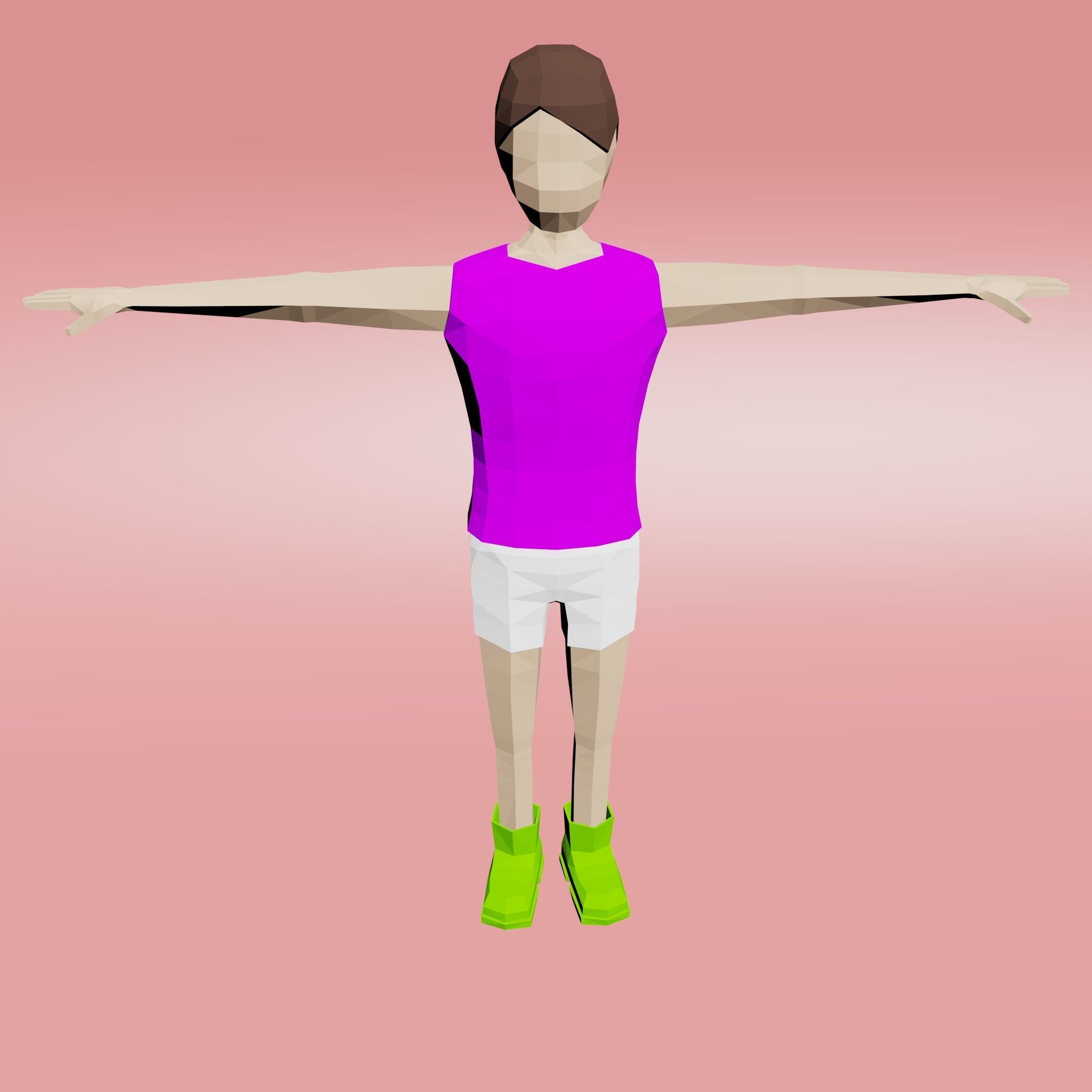 Nathaniel - Low poly boy character free VR / AR / low-poly 3D model ...