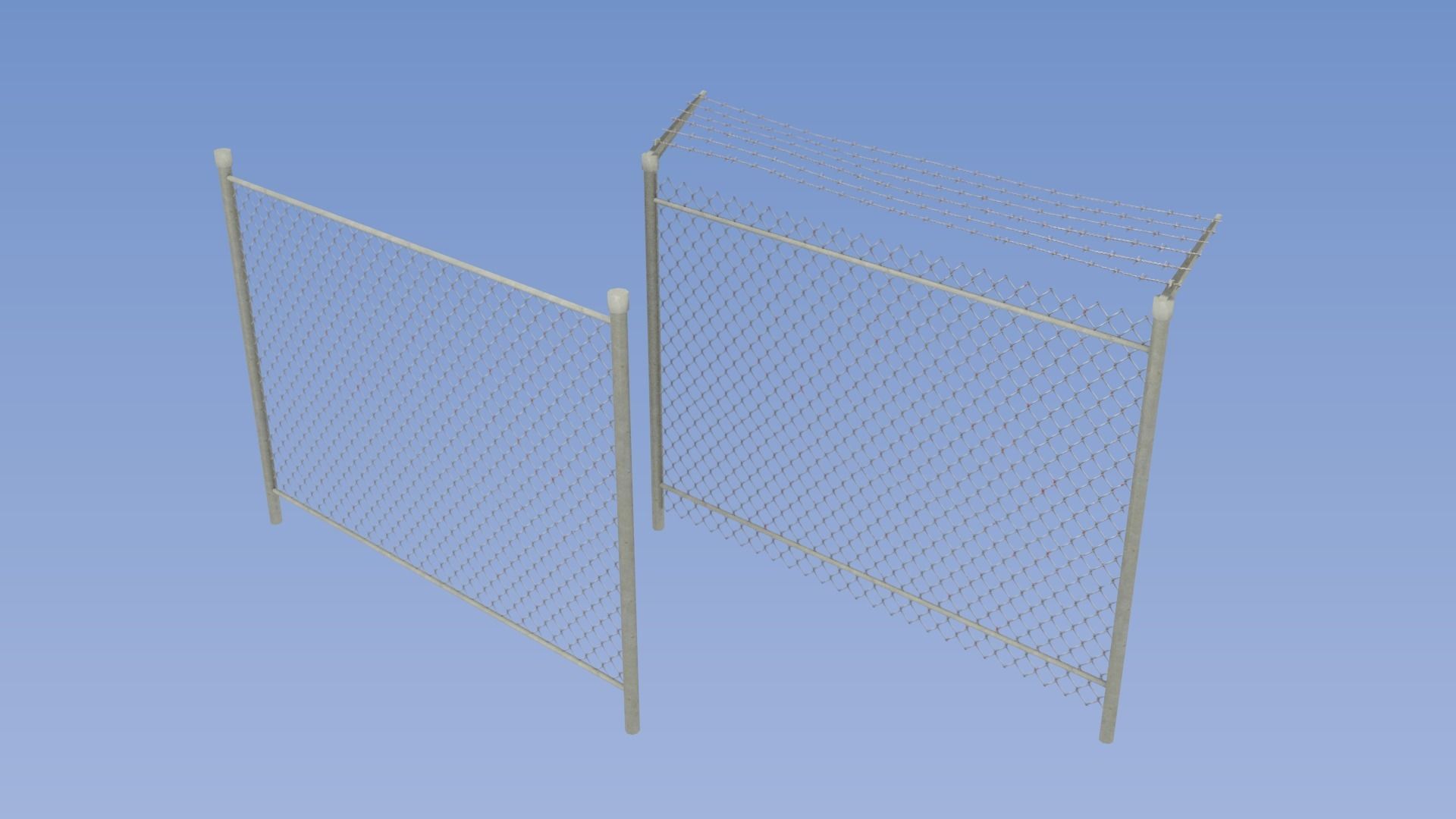 A chain-link fences set free VR / AR / low-poly 3D model | CGTrader