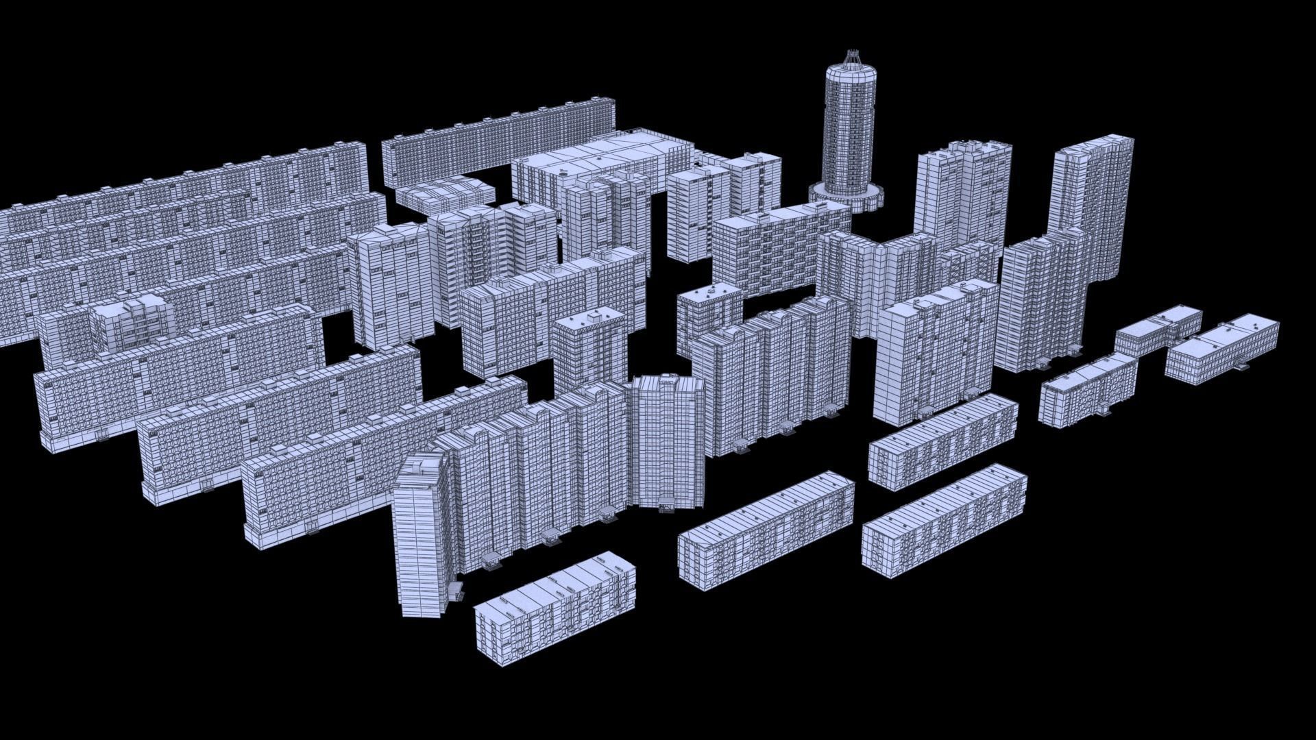 Russian buildings pack 3D model | CGTrader