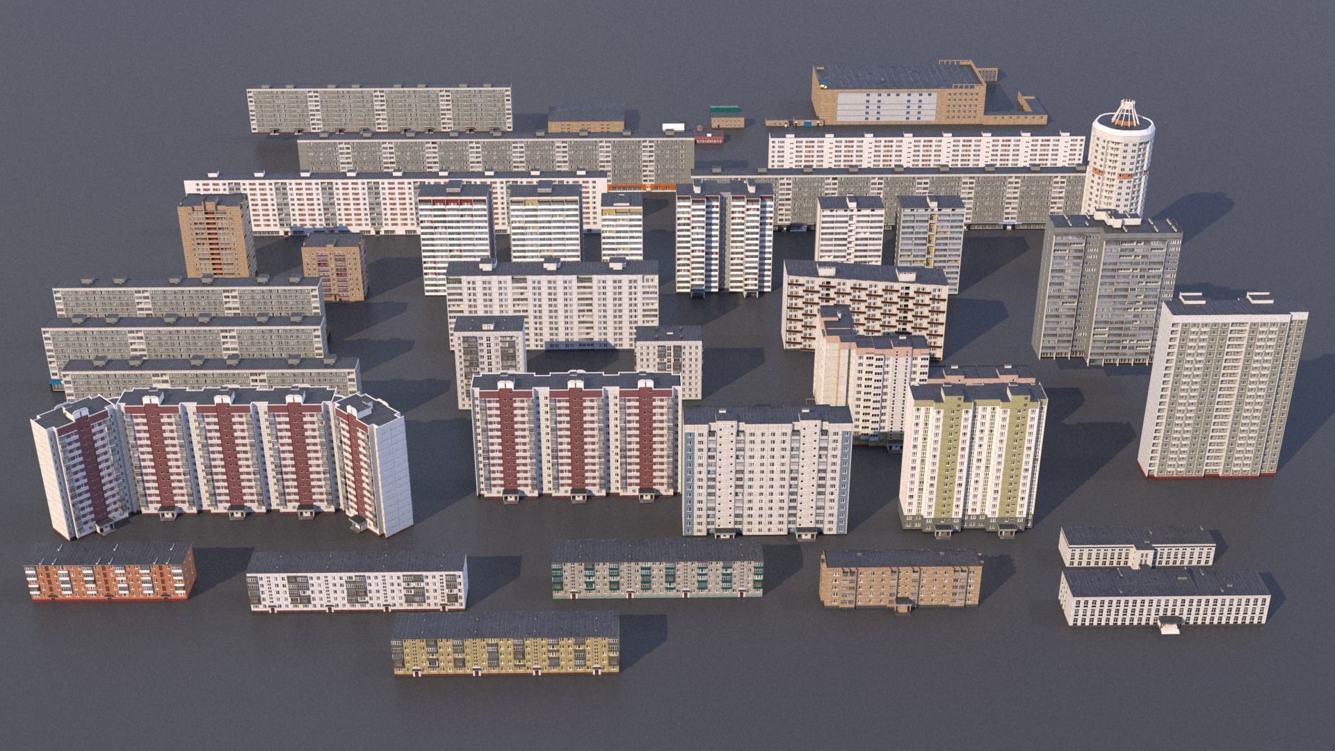 Russian buildings pack 3D model | CGTrader