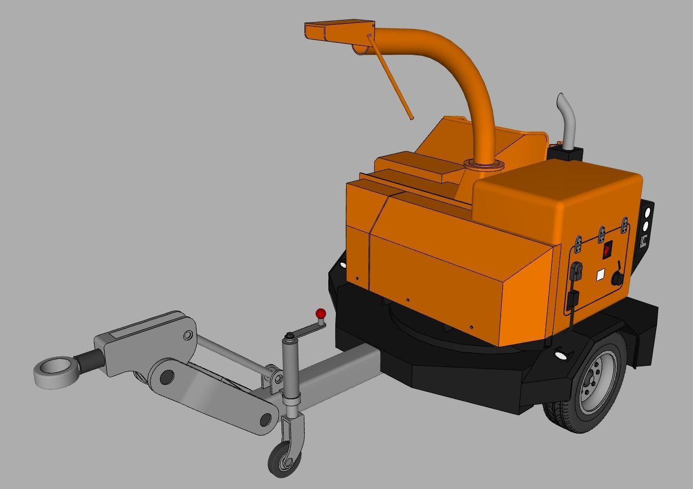 Broyeur TimberWolf TW350 - TimberWolf TW350 crusher 3D model | CGTrader