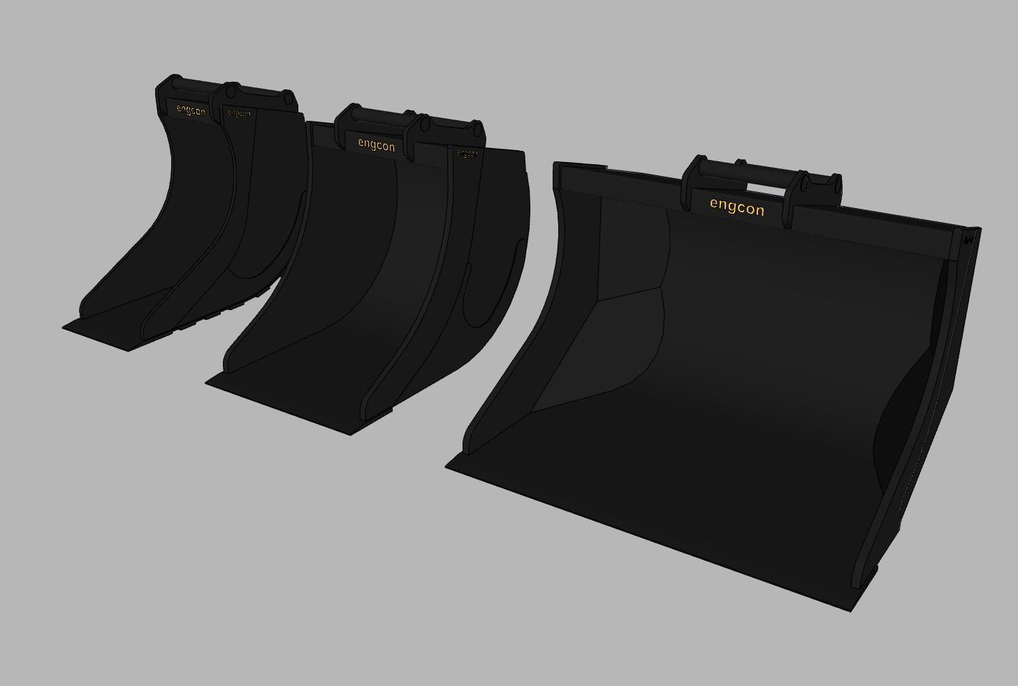 Pack godet Engcon - Engcon bucket pack 3D model | CGTrader