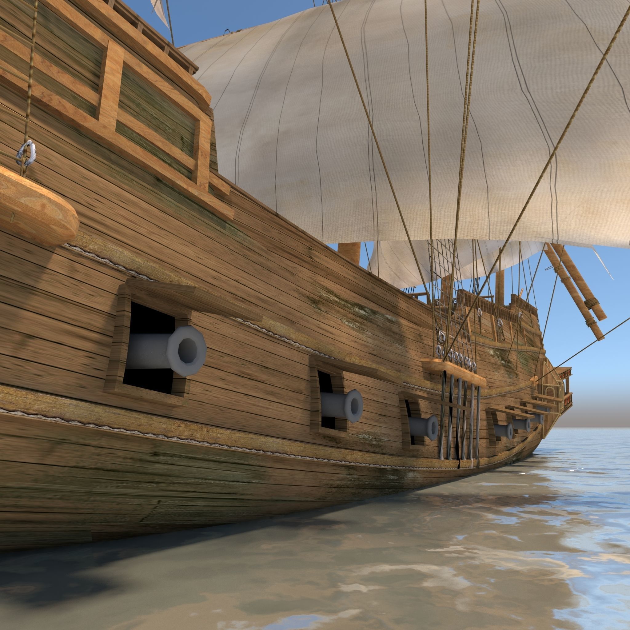 Medieval War Ship 3D model | CGTrader