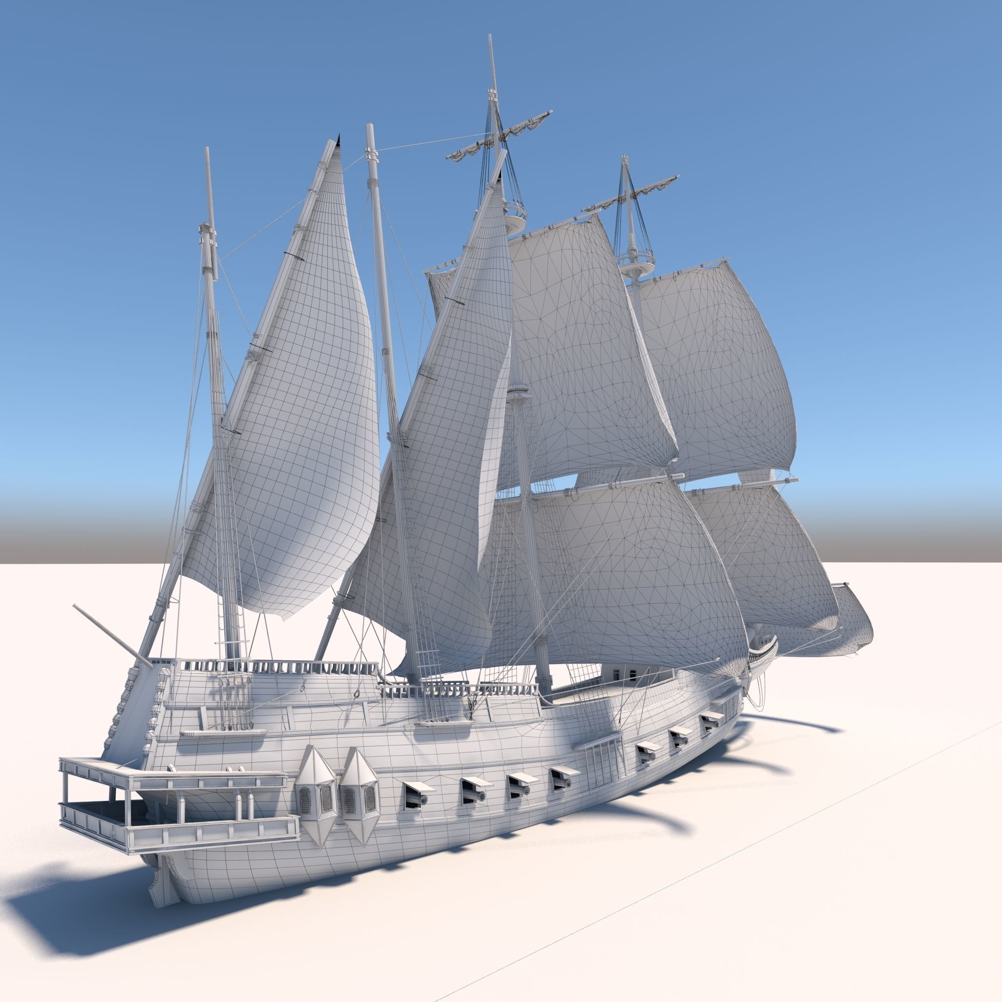 Medieval War Ship 3D model | CGTrader