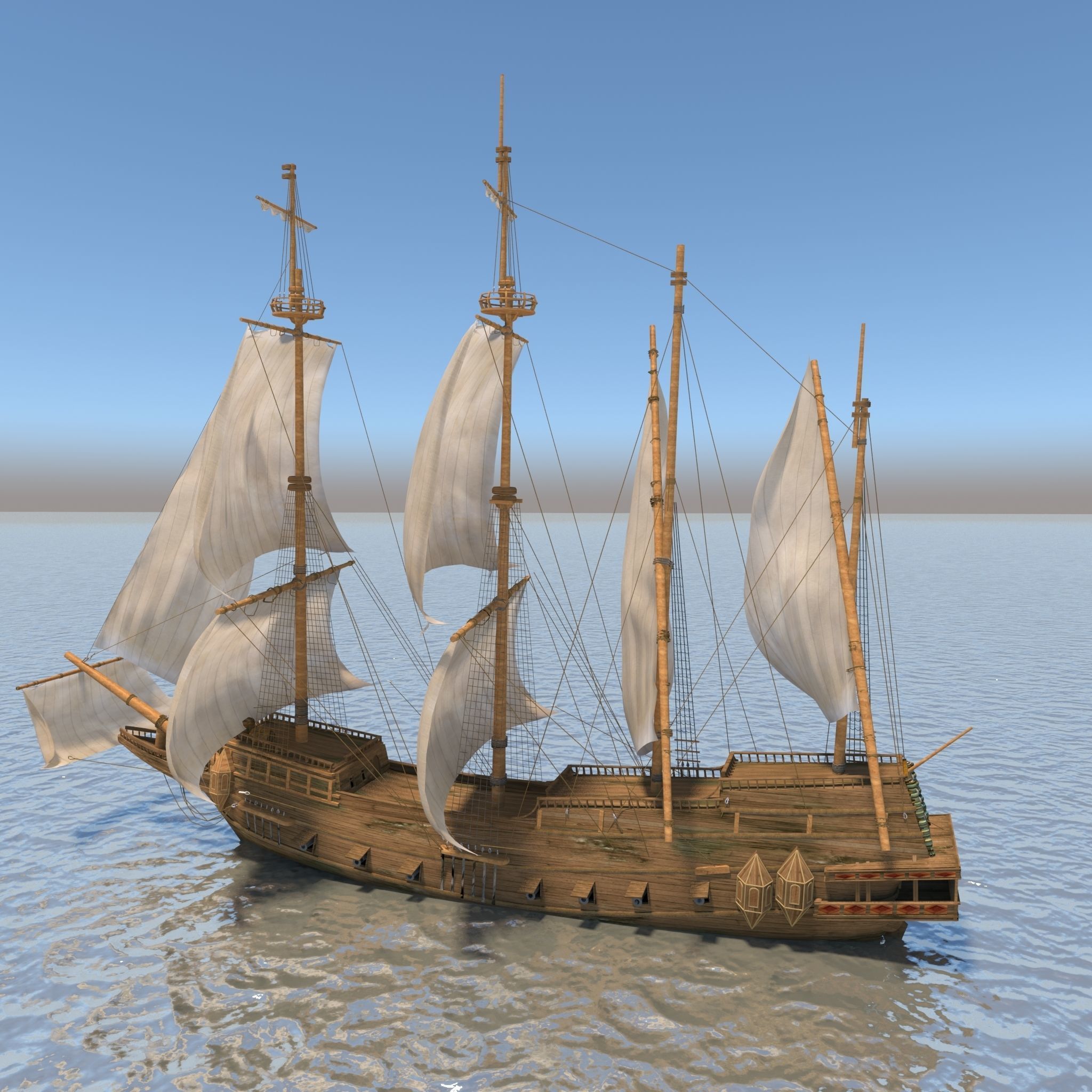 Medieval War Ship 3D model | CGTrader