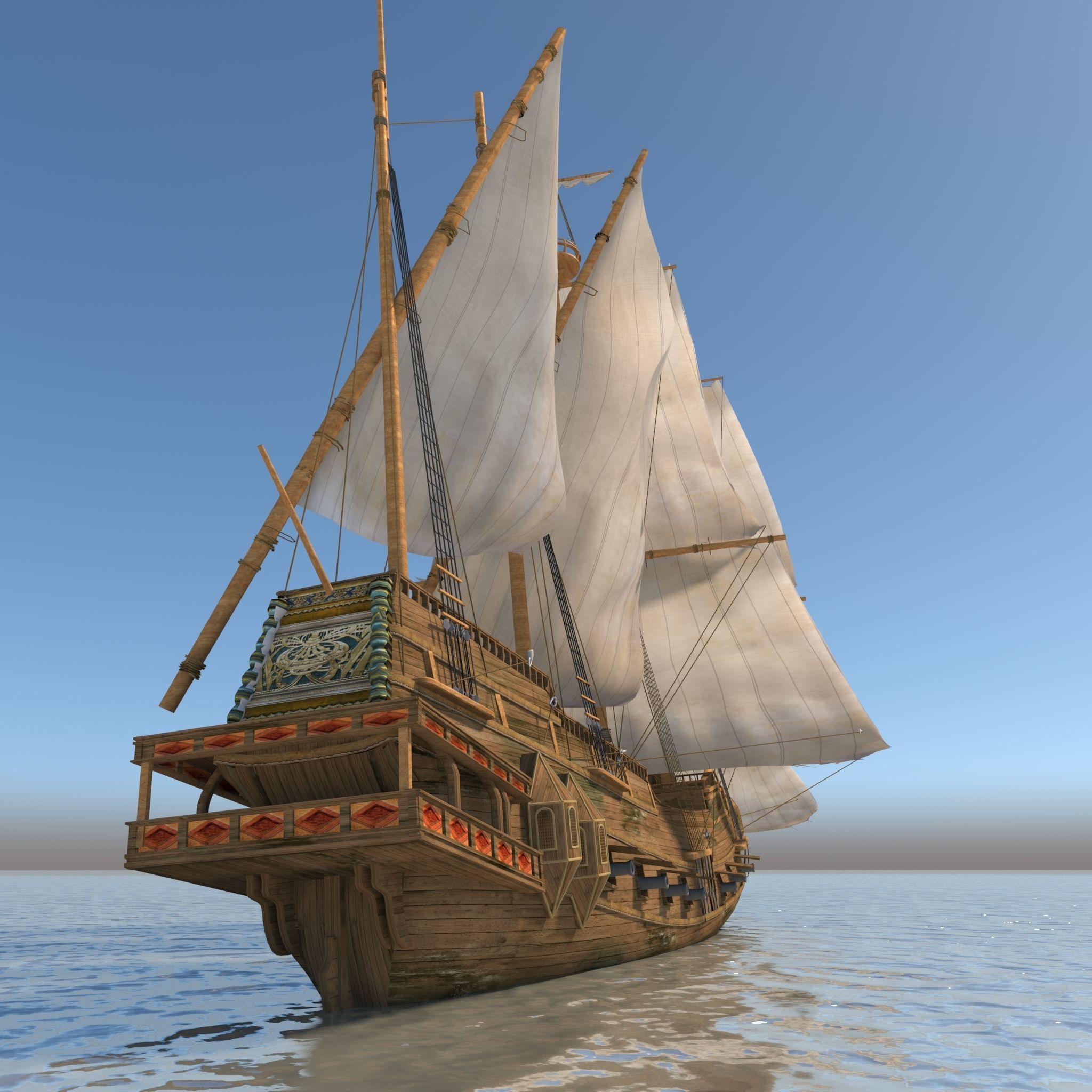 Medieval War Ship 3D model | CGTrader
