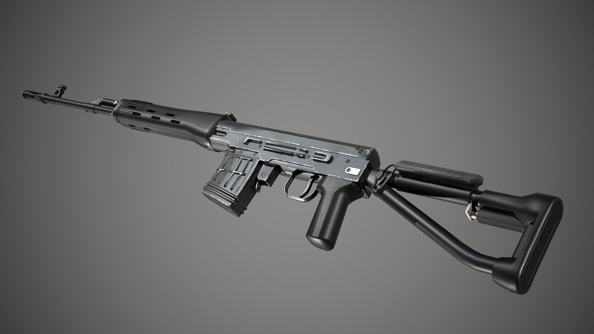3D model SVD-S sniper VR / AR / low-poly | CGTrader