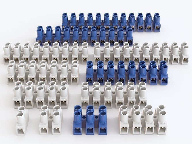 Electrical Terminal Block 3D model | CGTrader